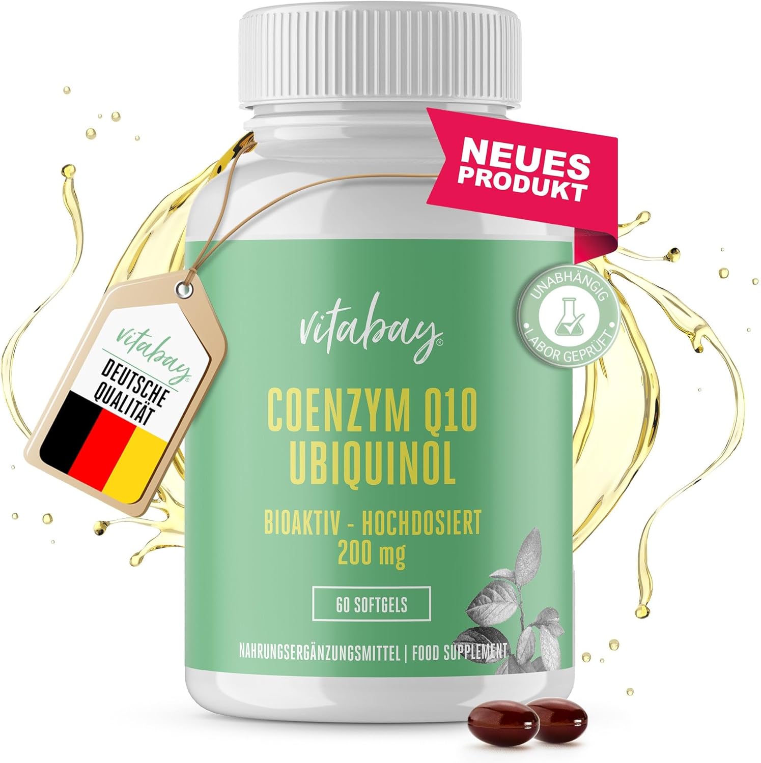 vitabay : Coenzyme Q10 Ubiquinol 200 mg - 60 Gélules de Coen